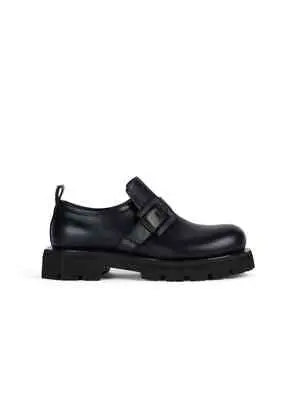 Balmain Anthem Loafers In Glazed Leather - Black