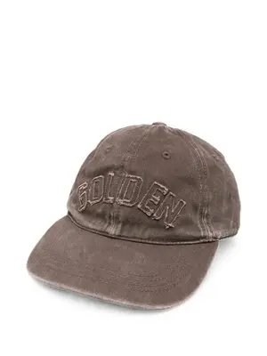 GOLDEN GOOSE Cap Washed Cotton Twill "journey Baseball - Brown