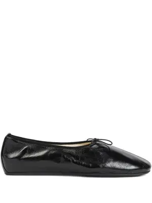 Phoebe Philo Ballerinas Gathered Flat - Black