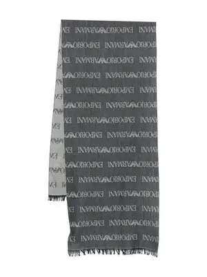 Emporio Armani Scarf Classic Wool "wool Classic Scarf - Blue