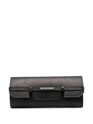Dsquared2 Clutch Bag Vacchetta Logo - Black