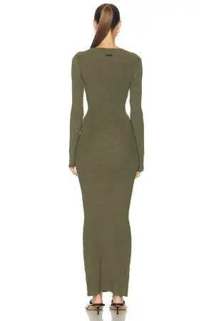 Fear Of God Rib Knit Maxi Dress - Moss