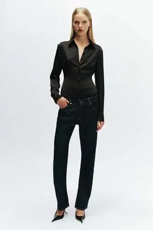Bardot Trina Fitted Satin Shirt