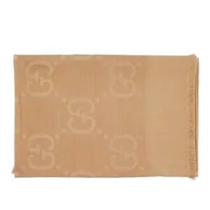 Gucci Gg Jacquard Wool And Silk Scarf