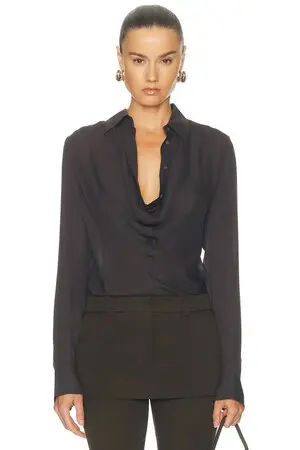 Acne Studios Shaydana Long Sleeve Top - Graphite Grey