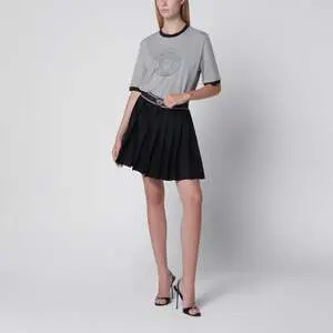 Versace Wool And Mohair Pleated Mini Skirt