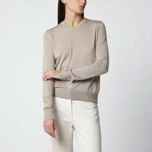 THE ROW Cashmere And Silk V-neck Sweater - Beige