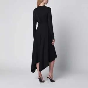 Victoria Beckham Asymmetric Draped Dress In Stretch Fabric