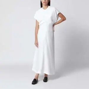 TOTEME Fluid Satin Midi Dress - White