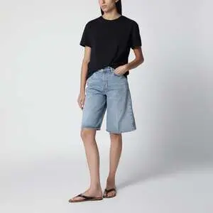 TOTEME True Vintage Denim Bermuda Shorts - Light Blue