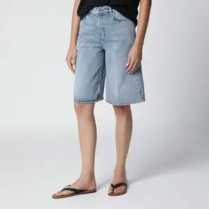 TOTEME True Vintage Denim Bermuda Shorts - Light Blue