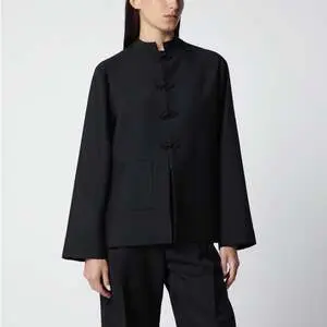 RÓHE Wool Jacket With Pankou Closure - Black