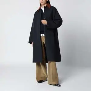 RÓHE Navy Cotton And Wool-blend Coat - Blue