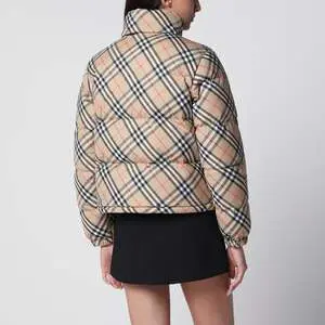 Burberry Down Jacket With Signature Check Pattern