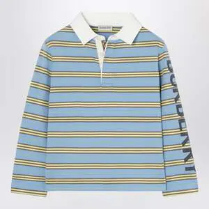 Burberry Striped Cotton Rugby Shirt - Light Blue