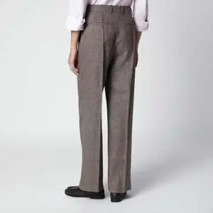Burberry Prince Of Wales Check Wool-blend Trousers