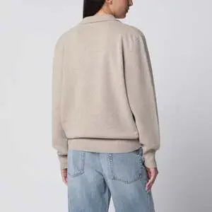 RÓHE Stone Mélange Wool And Cashmere Polo Shirt