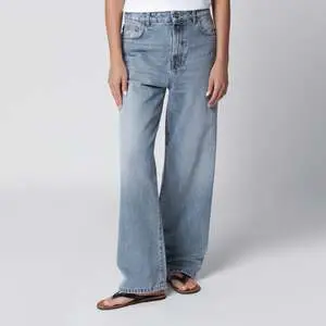 RÓHE Blue Washed-effect Bruun Wide-leg Jeans