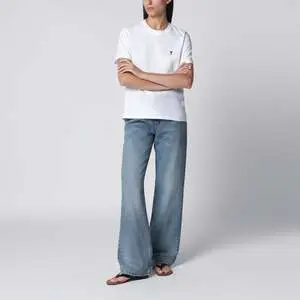 RÓHE Blue Washed-effect Bruun Wide-leg Jeans