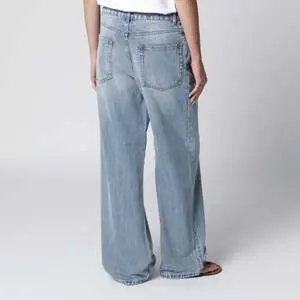 RÓHE Blue Washed-effect Bruun Wide-leg Jeans