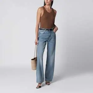 Saint Laurent Cassandre Ribbed Cotton Jersey Tank Top