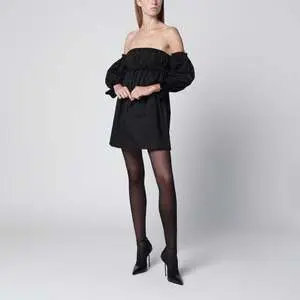 Saint Laurent Off-the-shoulder Mini Dress - Black