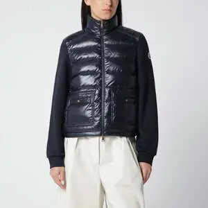 Moncler Padded Zip-up Sweatshirt - Blue