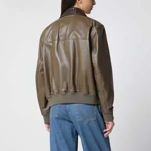 Bottega Veneta Wader Glossy Leather Jacket