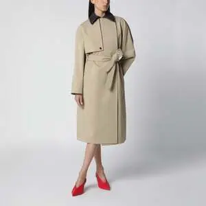 Bottega Veneta Sahara Cotton Trench Coat - Beige