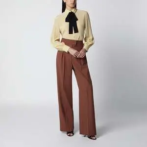 Valentino Garavani Silk Bow Detail Shirt - Beige