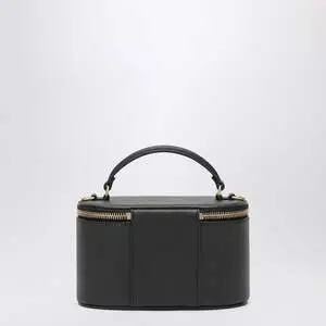 Valentino Garavani Vlogo Signature Mini Vanity Bag In Leather - Black