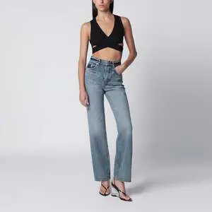 Alaïa V-neck Cotton-blend Wrap Top