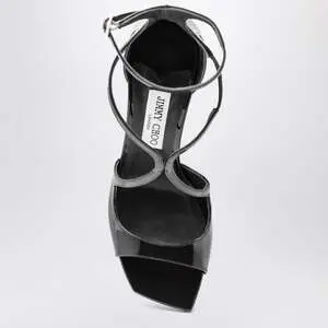 JIMMY CHOO Azia Patent Leather Sandals - Black