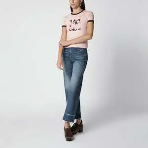 Chloé Cotton T-shirt With Graphic Logo - Pink