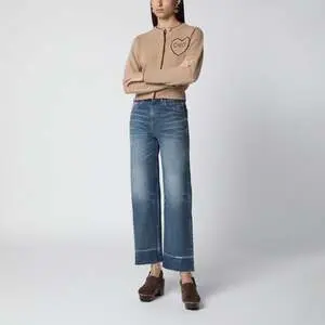Chloé Light Wool And Cashmere Logo Cardigan - Brown