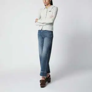 Chloé Slim-fit Logo Wool Cardigan In Sweet