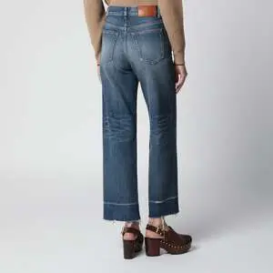 Chloé Bootcut Denim Jeans In Dark Cobalt Cotton