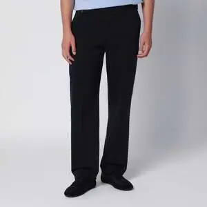 PT TORINO Navy Cotton Trousers
