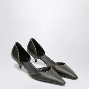 THE ROW Liisa D'orsay Pumps In Suede - Brown