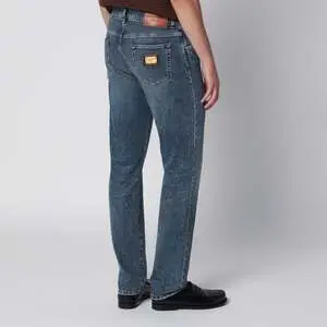 Dolce & Gabbana Slim-fit Washed Denim Jeans