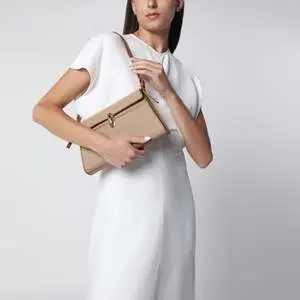 Savette Symmetry Crossbody Bag - Beige