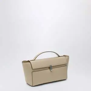 Savette Symmetry Trapeze Pouch In Ivory Leather