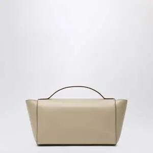 Savette Symmetry Trapeze Pouch In Ivory Leather