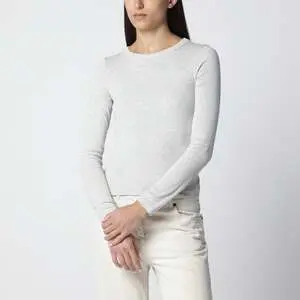 FLORE FLORE Mélange Max Organic Cotton Long-sleeve T-shirt - Grey