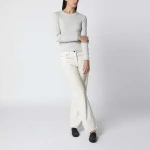 FLORE FLORE Mélange Organic Cotton Long-sleeve T-shirt - Grey