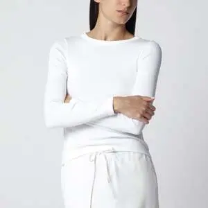 FLORE FLORE Max Organic Cotton Long-sleeve T-shirt - White