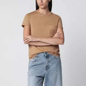 Max Mara Camel Cotton Jersey T-shirt