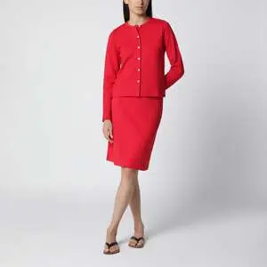 FLORE FLORE Poppy Organic Cotton Cardigan By - Red