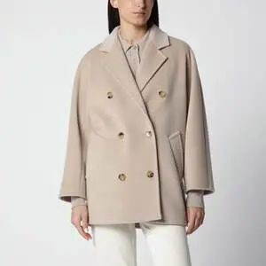 Max Mara Short Double-breasted Wool And Cashmere Coat