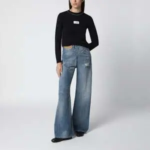 MAISON MARGIELA Distressed Wide-leg Denim Jeans In Medium